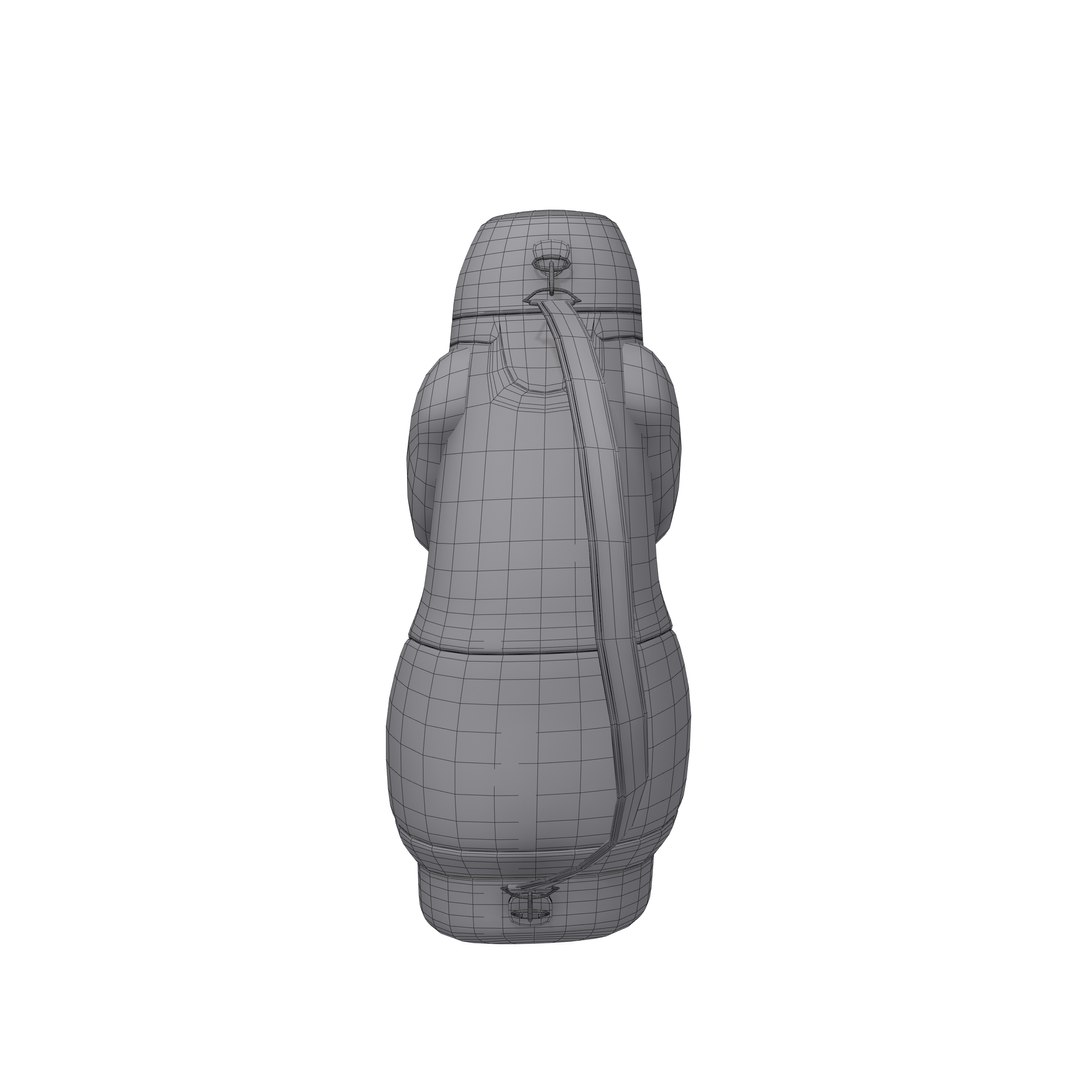 Backpack green cartoon model - TurboSquid 1737952