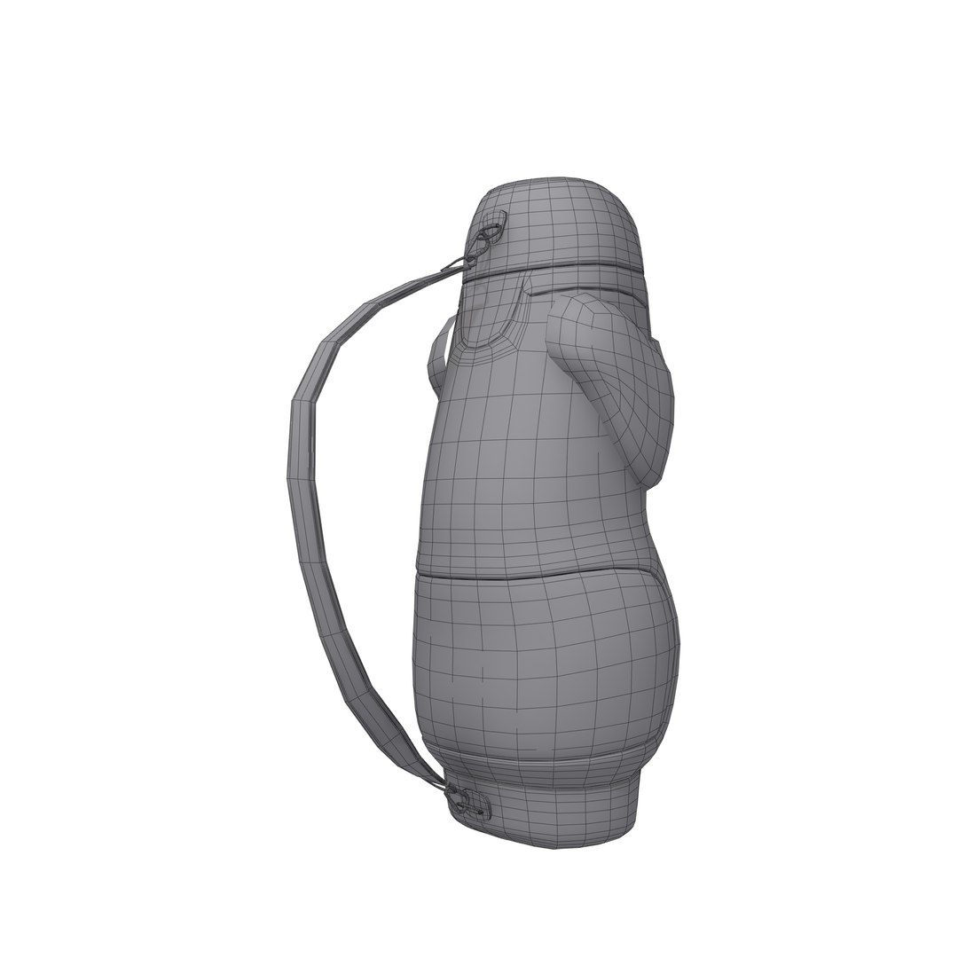 Backpack green cartoon model - TurboSquid 1737952