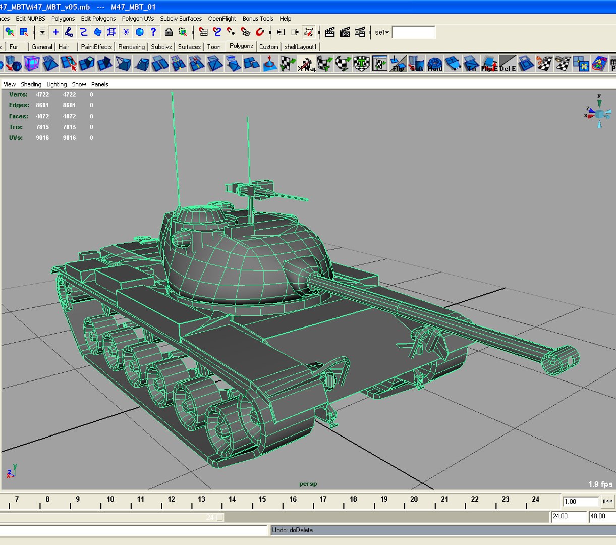 3d M47 Patton Tank 3dmodel