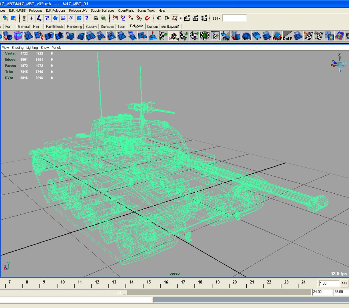 3d M47 Patton Tank 3dmodel
