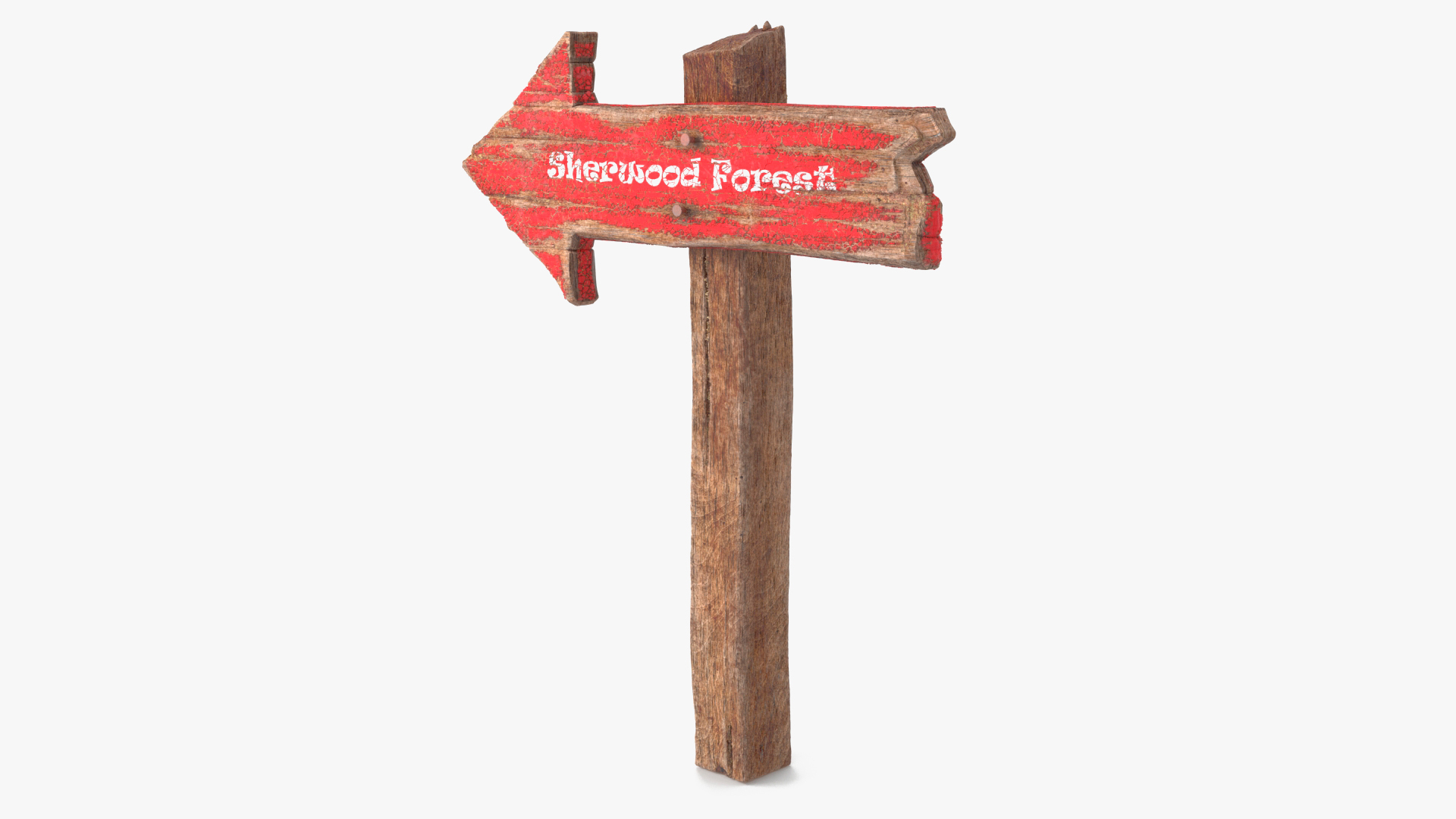3D model Old Wooden Arrow Road Sign - TurboSquid 2111852