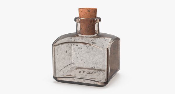 old glass bottle 04 3d model