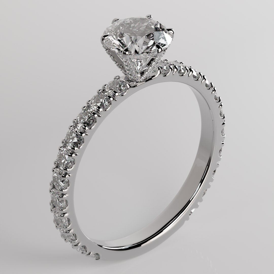 3D Engagement Diamonds Ring V02 Model - TurboSquid 2101135