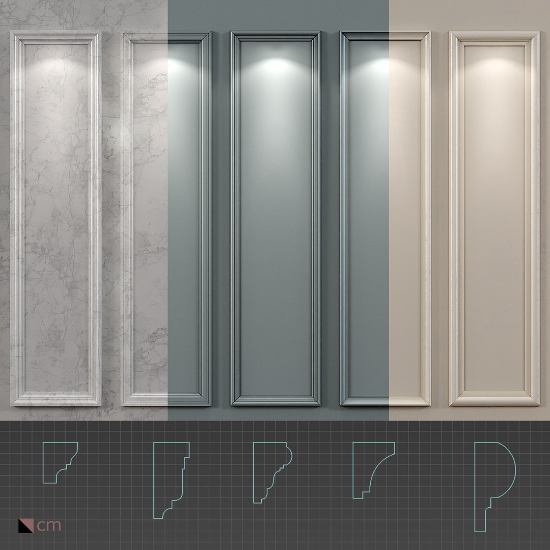 3D Wall Molding 17 Model - TurboSquid 1661350