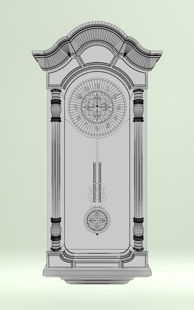 Wallclock Wall Pendulum Clock Model - TurboSquid 1397449