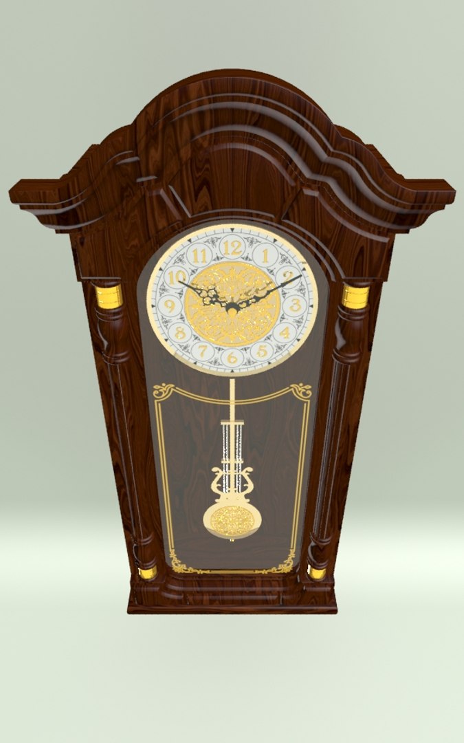 Wallclock Wall Pendulum Clock Model - TurboSquid 1397449