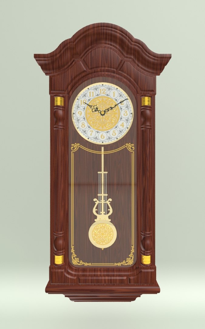 Wallclock Wall Pendulum Clock Model - TurboSquid 1397449