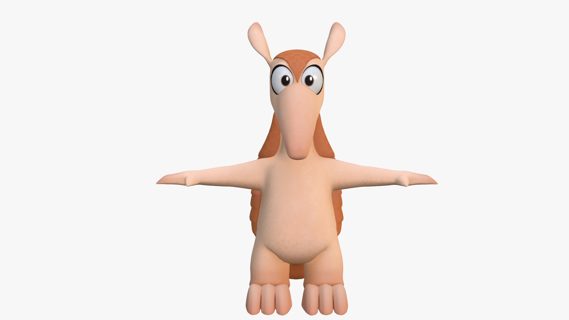 Dasypodidae Cartoon Character 3D Model - TurboSquid 2243355