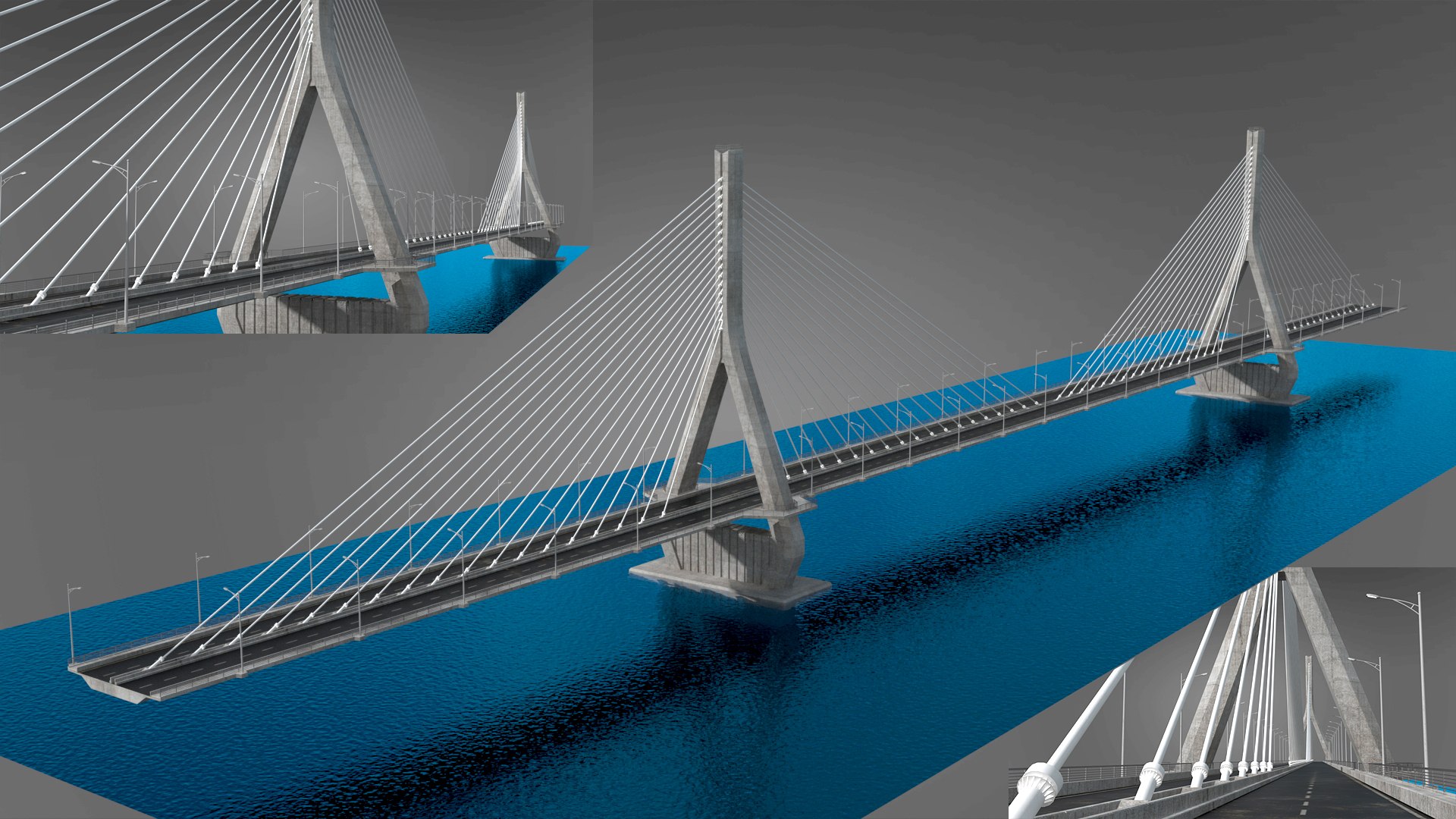 3D Nile Bridge - TurboSquid 1575658