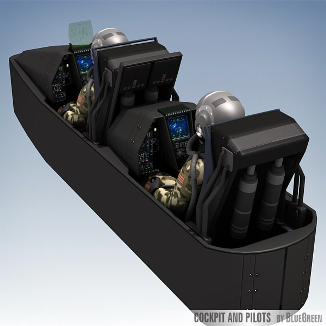 Fighter Cockpit Pilots 3d Model