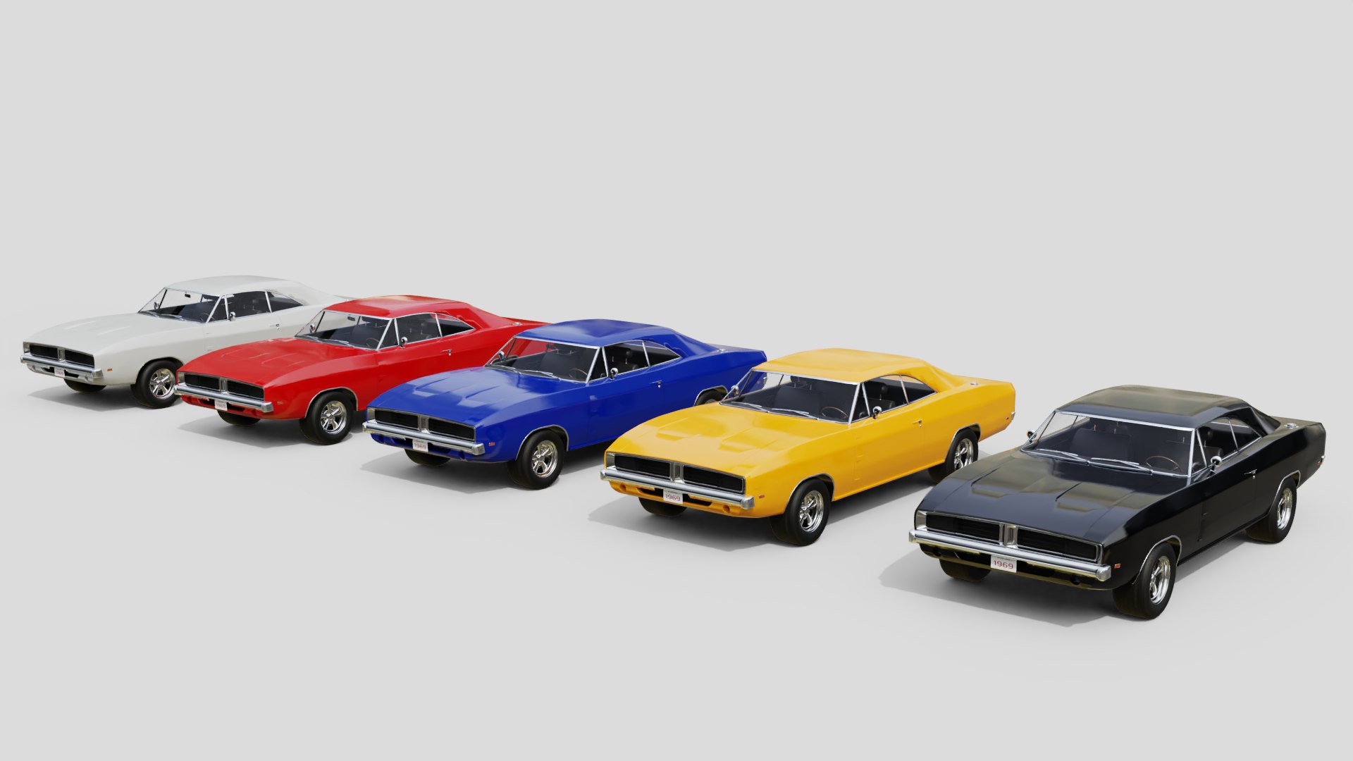 3D Classic Muscle Car Animation And Game-Ready - TurboSquid 2345415