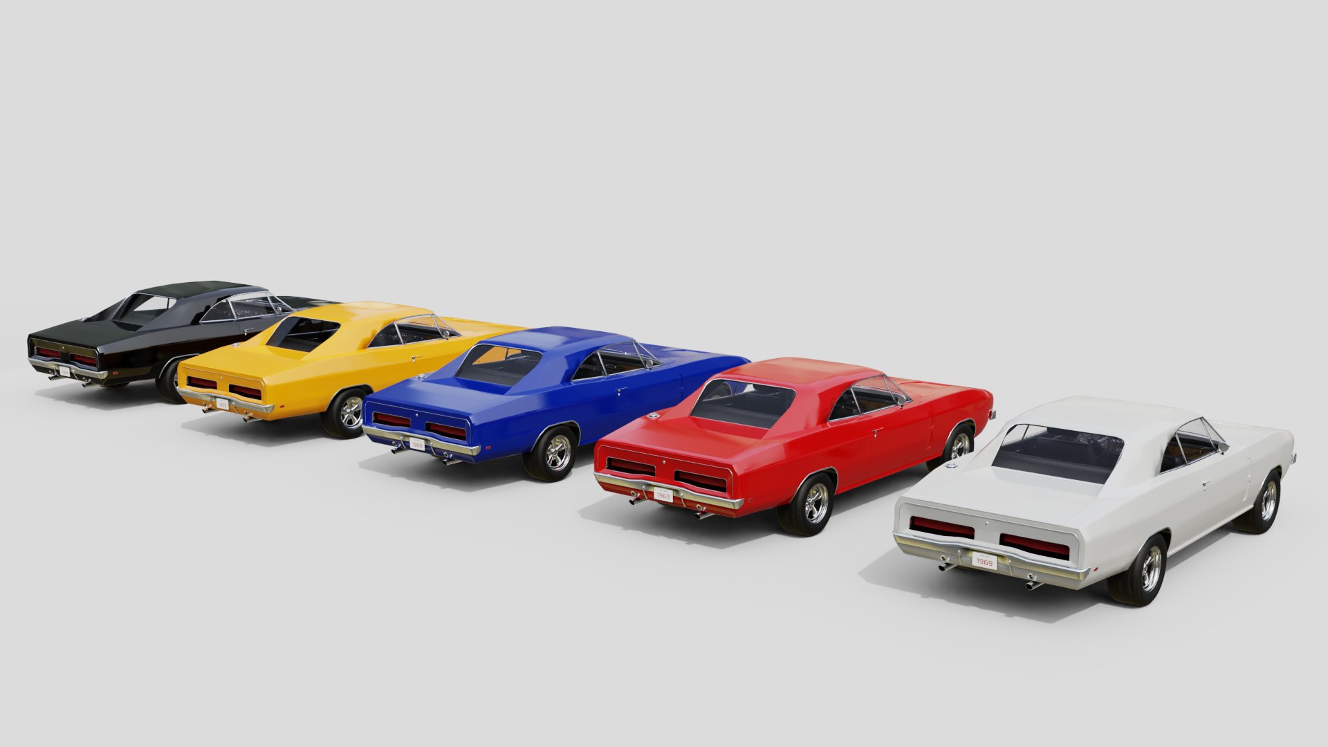 3D Classic Muscle Car Animation And Game-Ready - TurboSquid 2345415