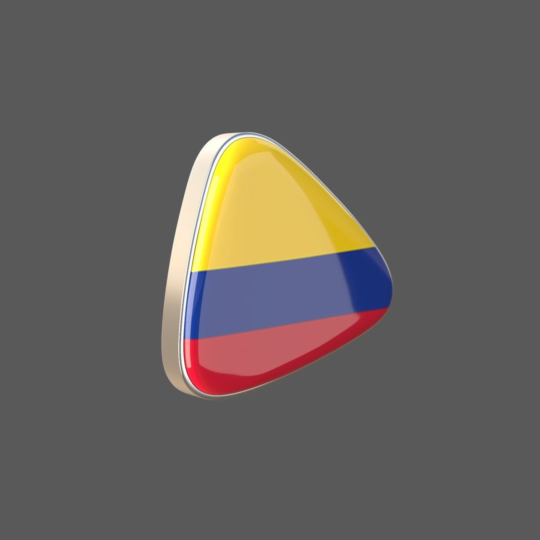 3D Model Colombia Flag Icon - TurboSquid 2378294