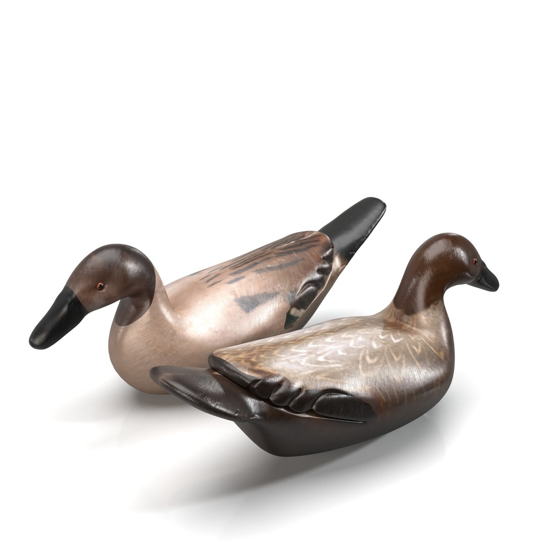 Antique Wooden Hunting Decoys PBR 3D Model - TurboSquid 2213564