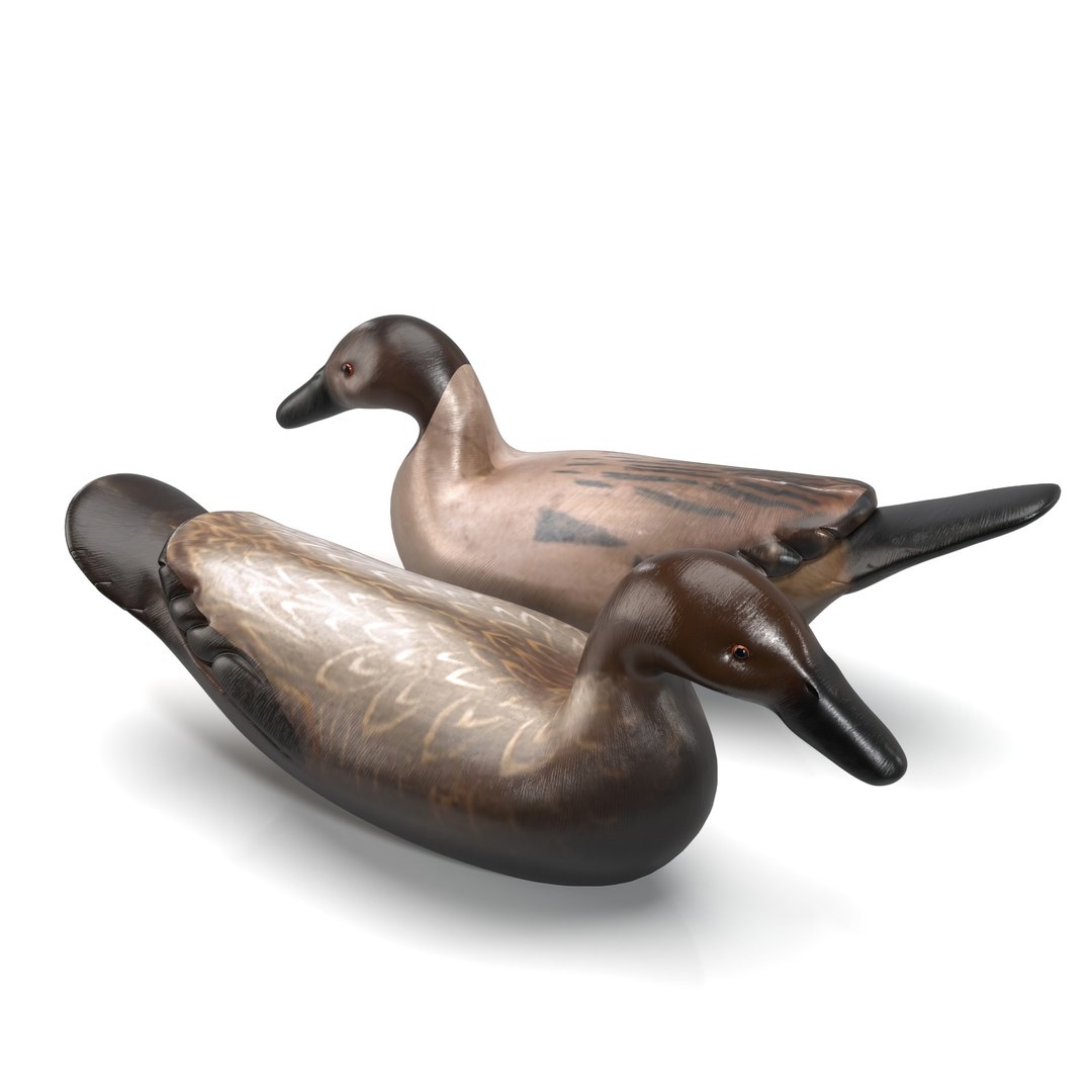 Antique Wooden Hunting Decoys PBR 3D Model - TurboSquid 2213564