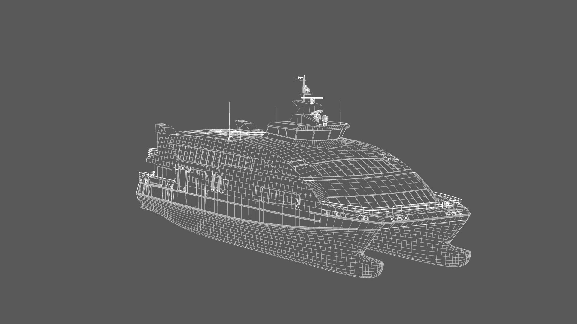 Catamaran Passenger Ferry - Model - TurboSquid 1692001