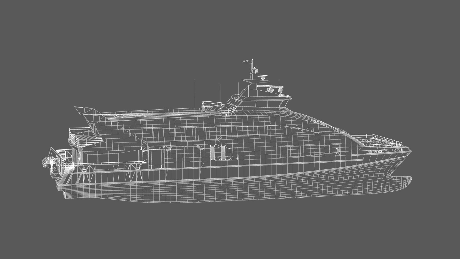 Catamaran Passenger Ferry - Model - TurboSquid 1692001