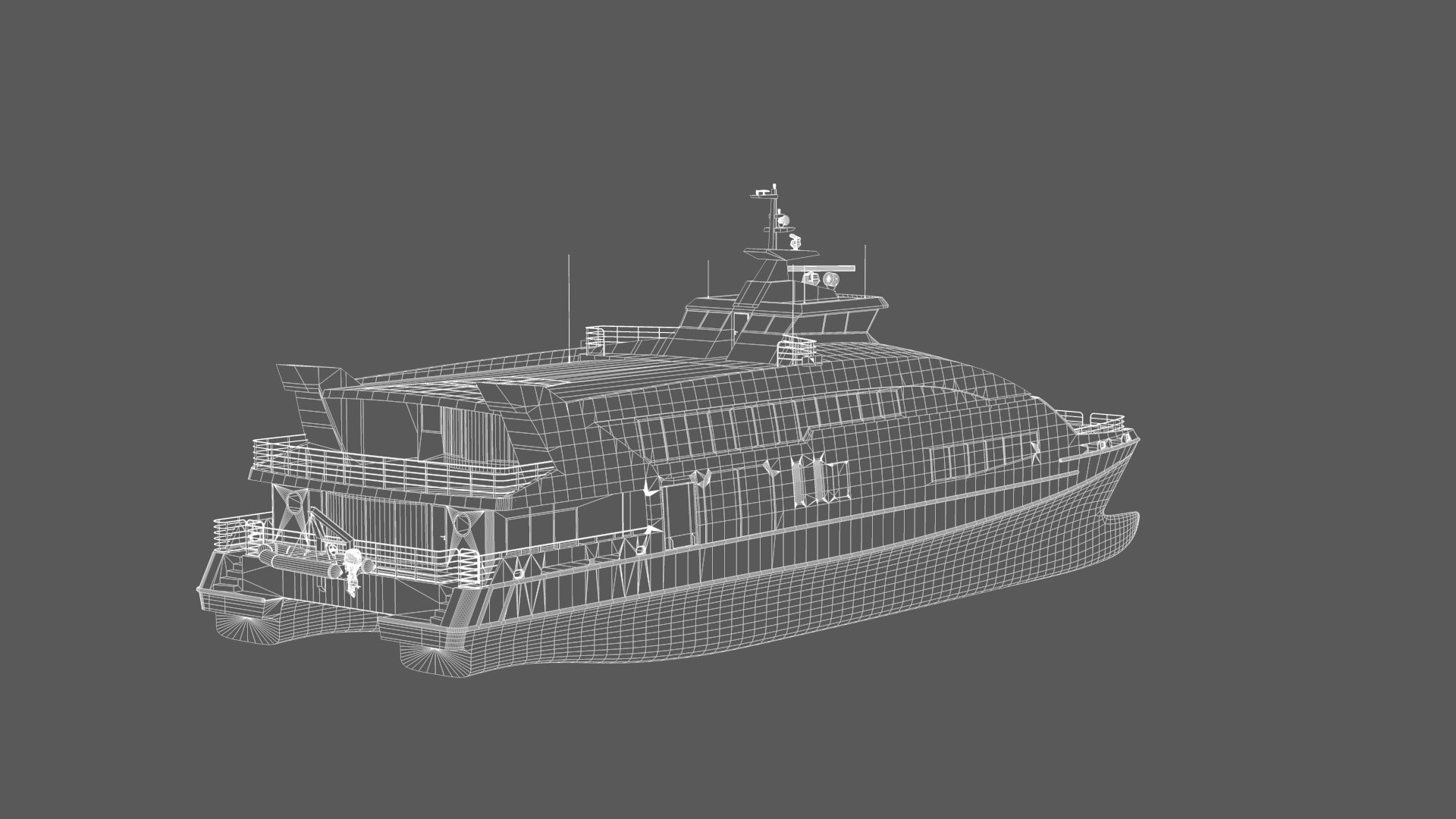 Catamaran Passenger Ferry - Model - TurboSquid 1692001