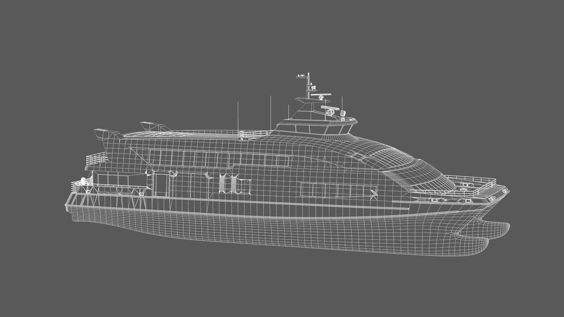 Catamaran Passenger Ferry - Model - TurboSquid 1692001