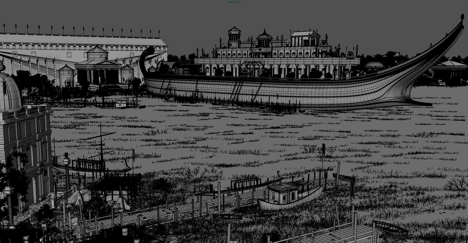 Caligula Roman Ship Environment 3D Model - TurboSquid 2355045