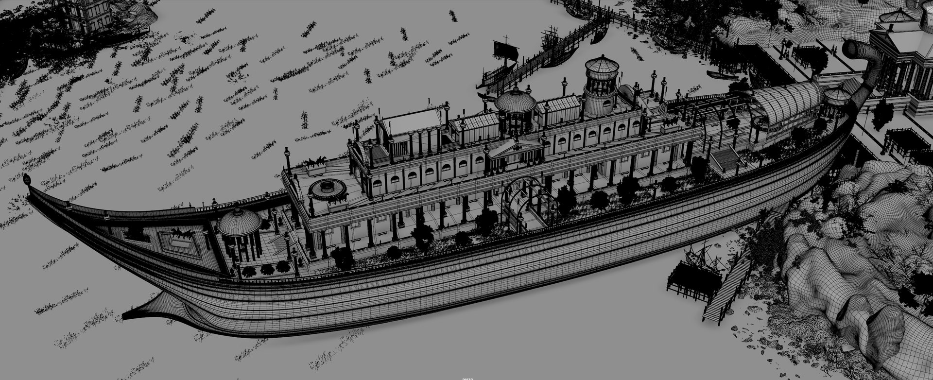 Caligula Roman Ship Environment 3D Model - TurboSquid 2355045