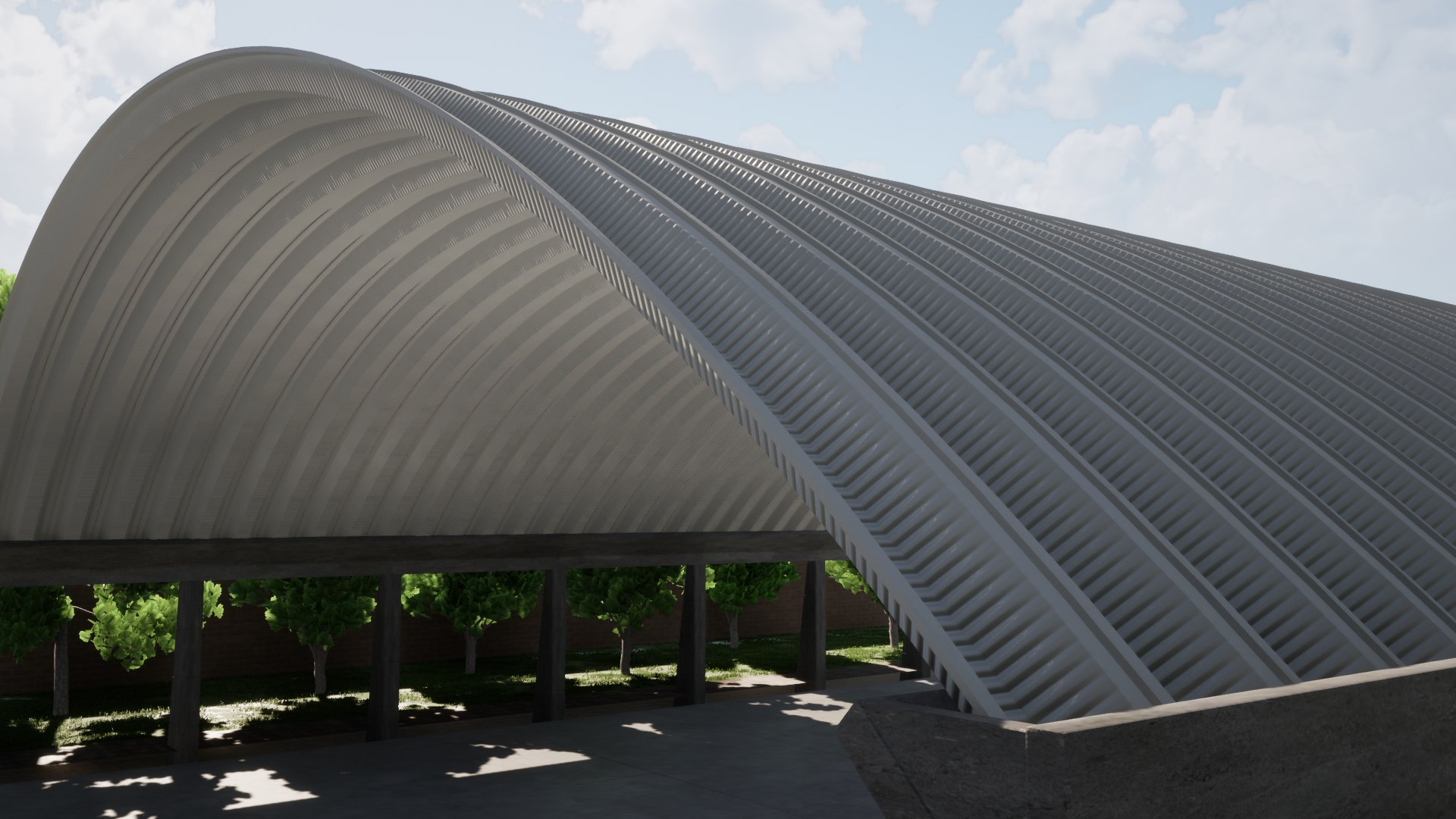 Arch Roof 3D - TurboSquid 2037700