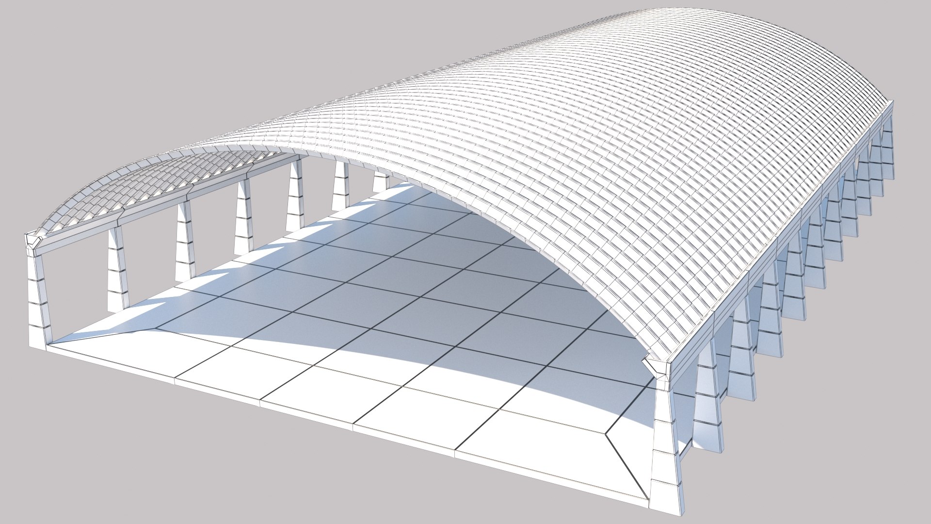 Arch Roof 3D - TurboSquid 2037700