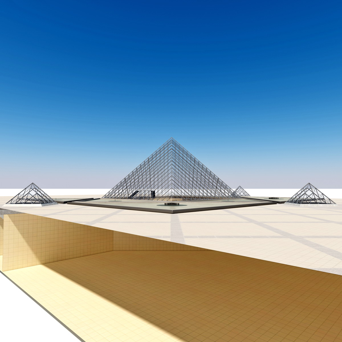 louvre gallery 3d model