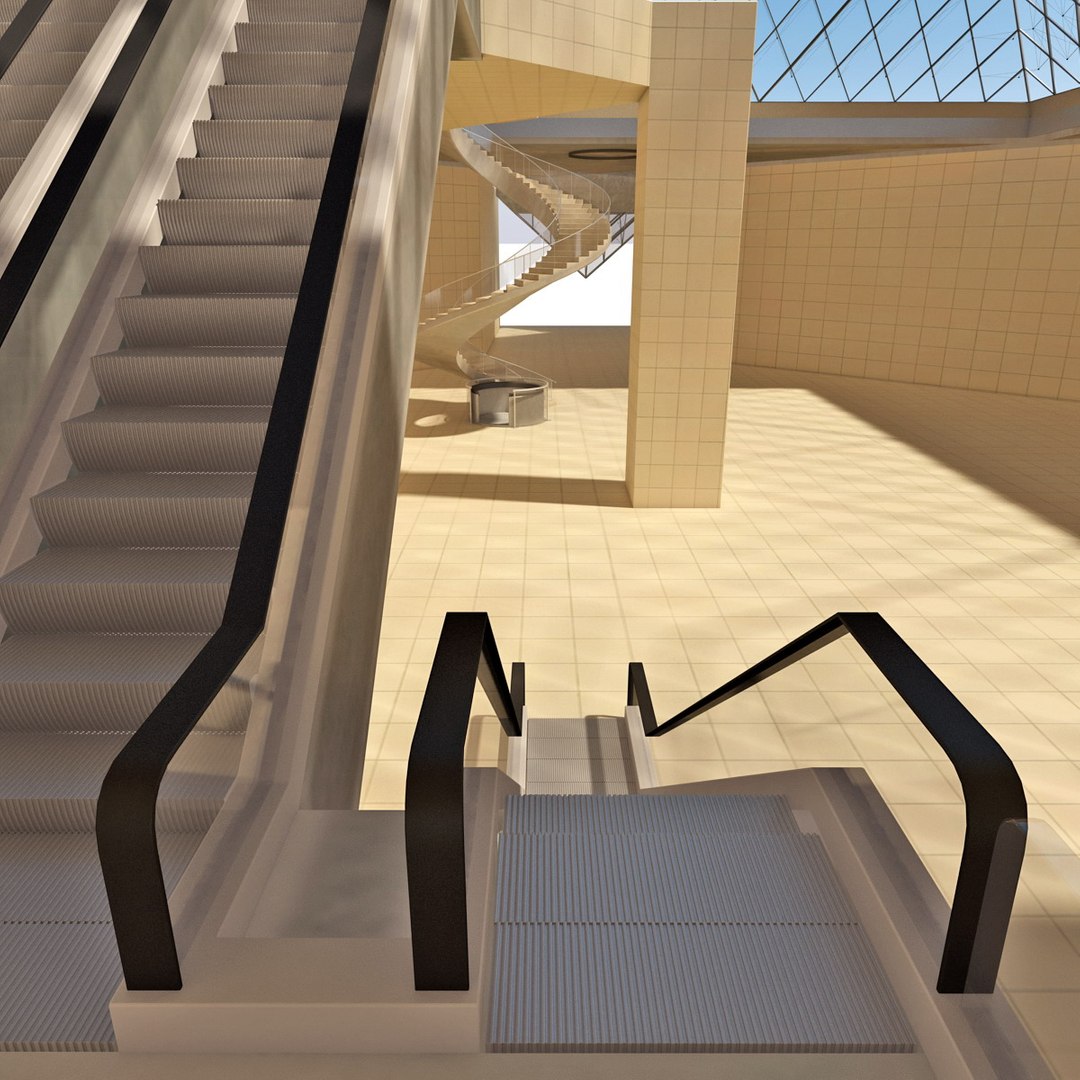 louvre gallery 3d model
