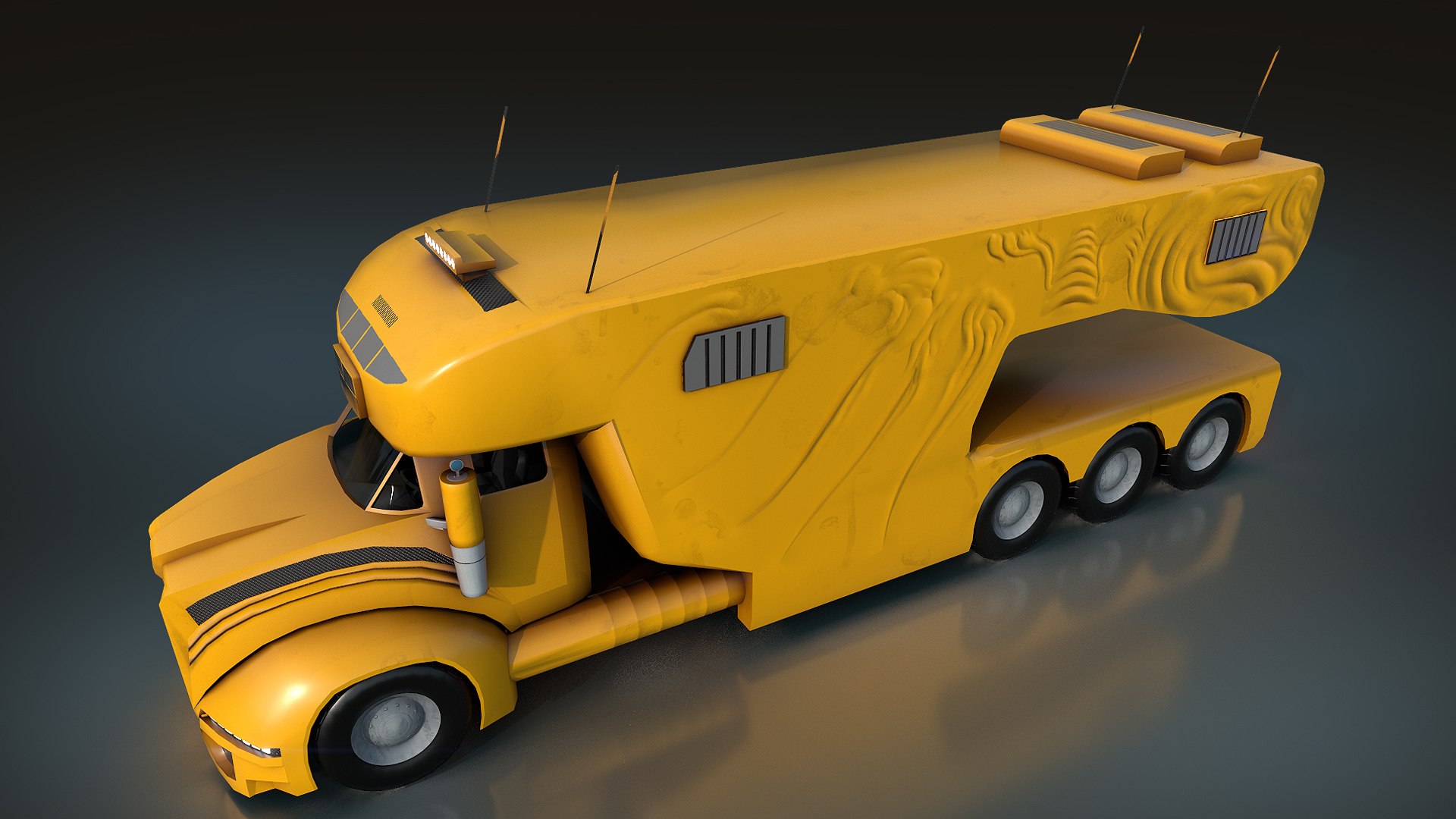 3D Low Poly Futuristic Truck 4 Model - TurboSquid 2330937