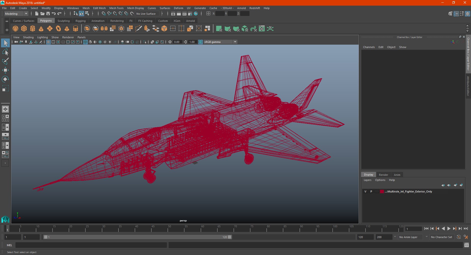 3D Multirole Jet Fighter Exterior Only Model - TurboSquid 1739613