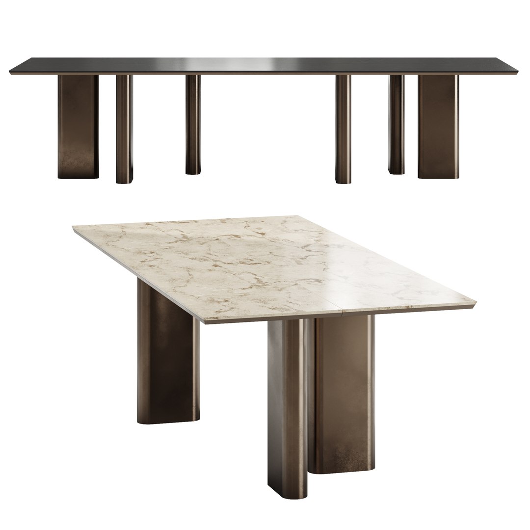 3D Poliform Adrien Marble Dining Table - TurboSquid 2437747