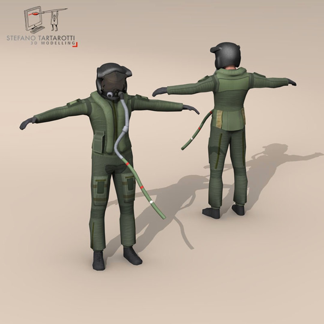 Pilot - Air Force 3d Model