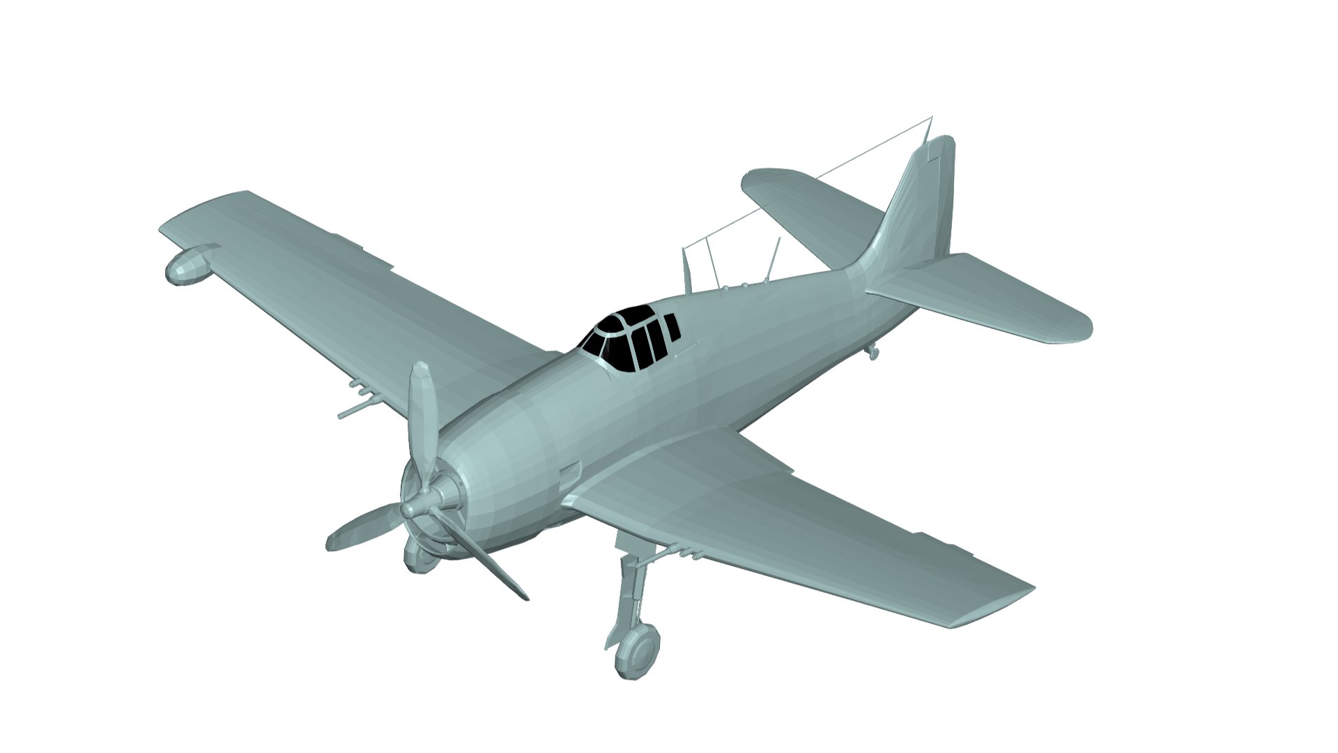 3D Grumman F6F Hellcat Model - TurboSquid 1985852