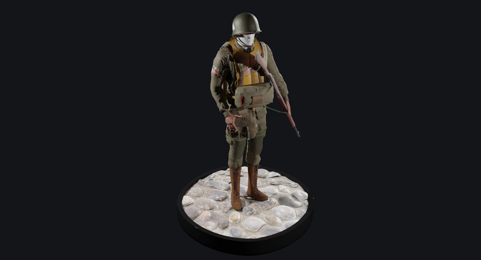 3D World War 2 - US Paratrooper - Rigged - TurboSquid 2104941