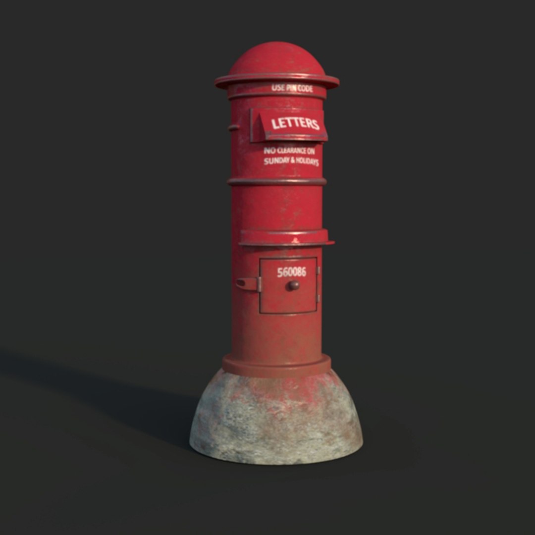 3D Model Post Box - TurboSquid 1171890
