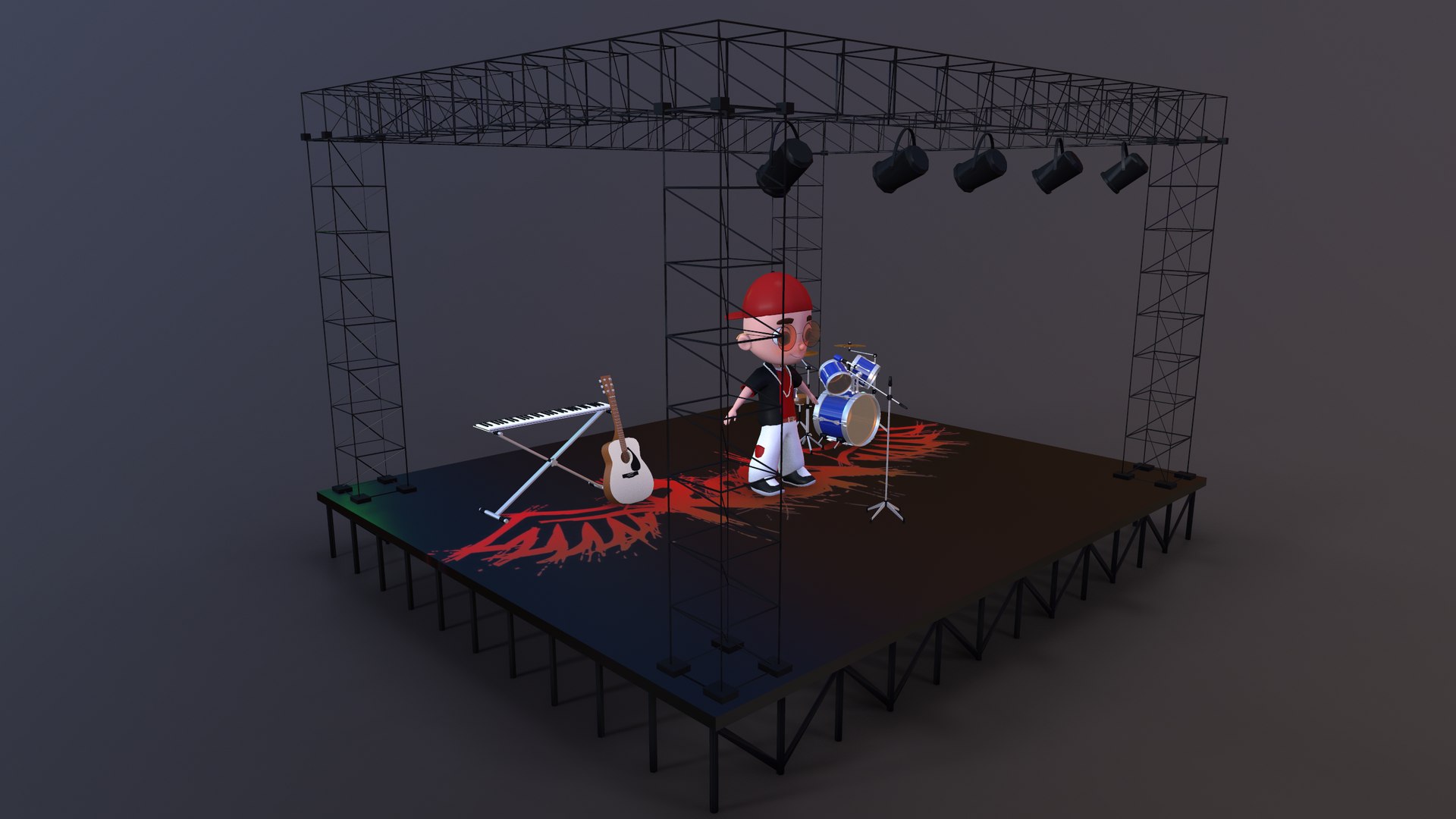 Low Poly Singer Character 3D - TurboSquid 1812447