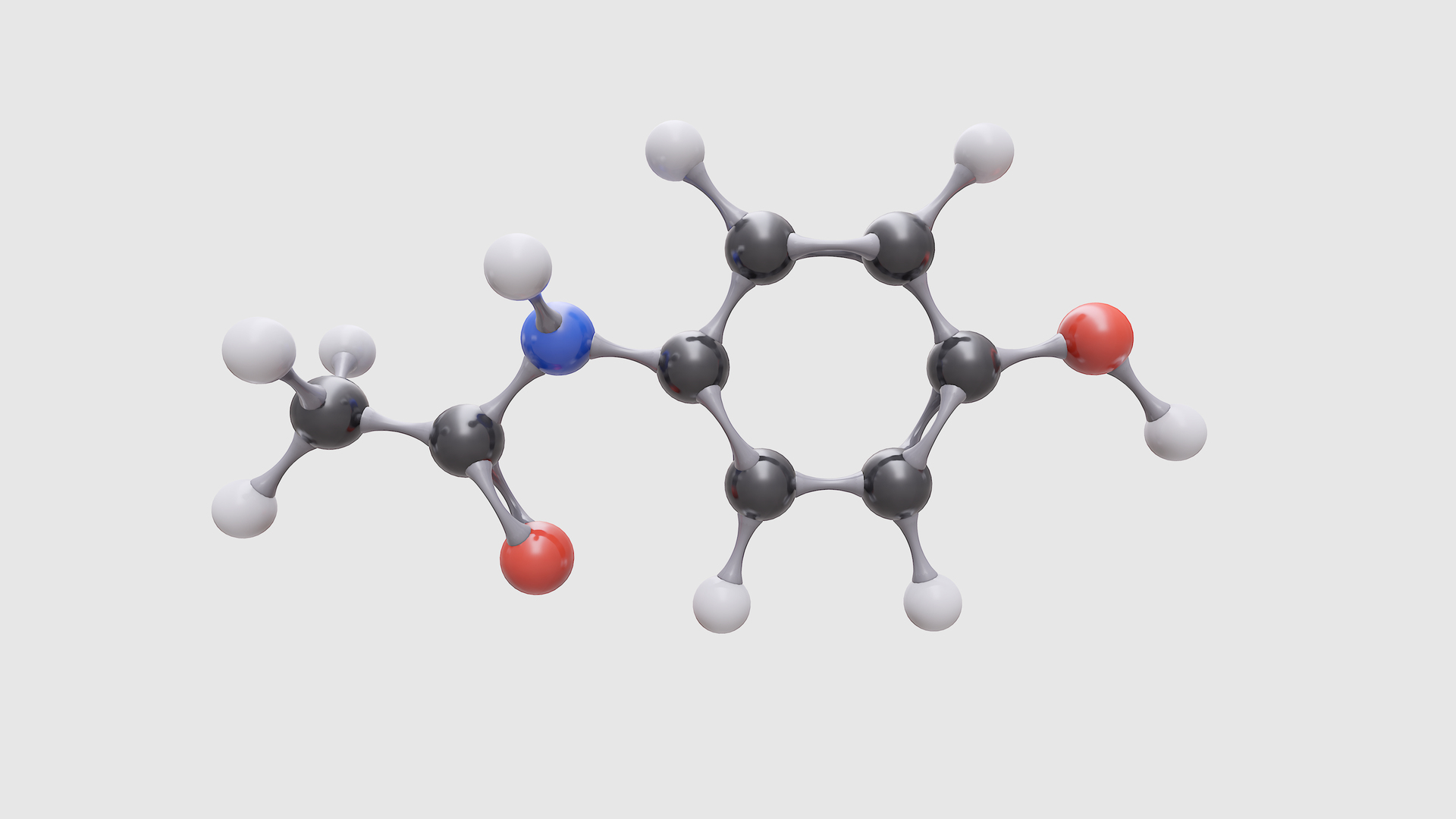 Paracetamol Molecule With PBR 4K 8K 3D Model - TurboSquid 1945005