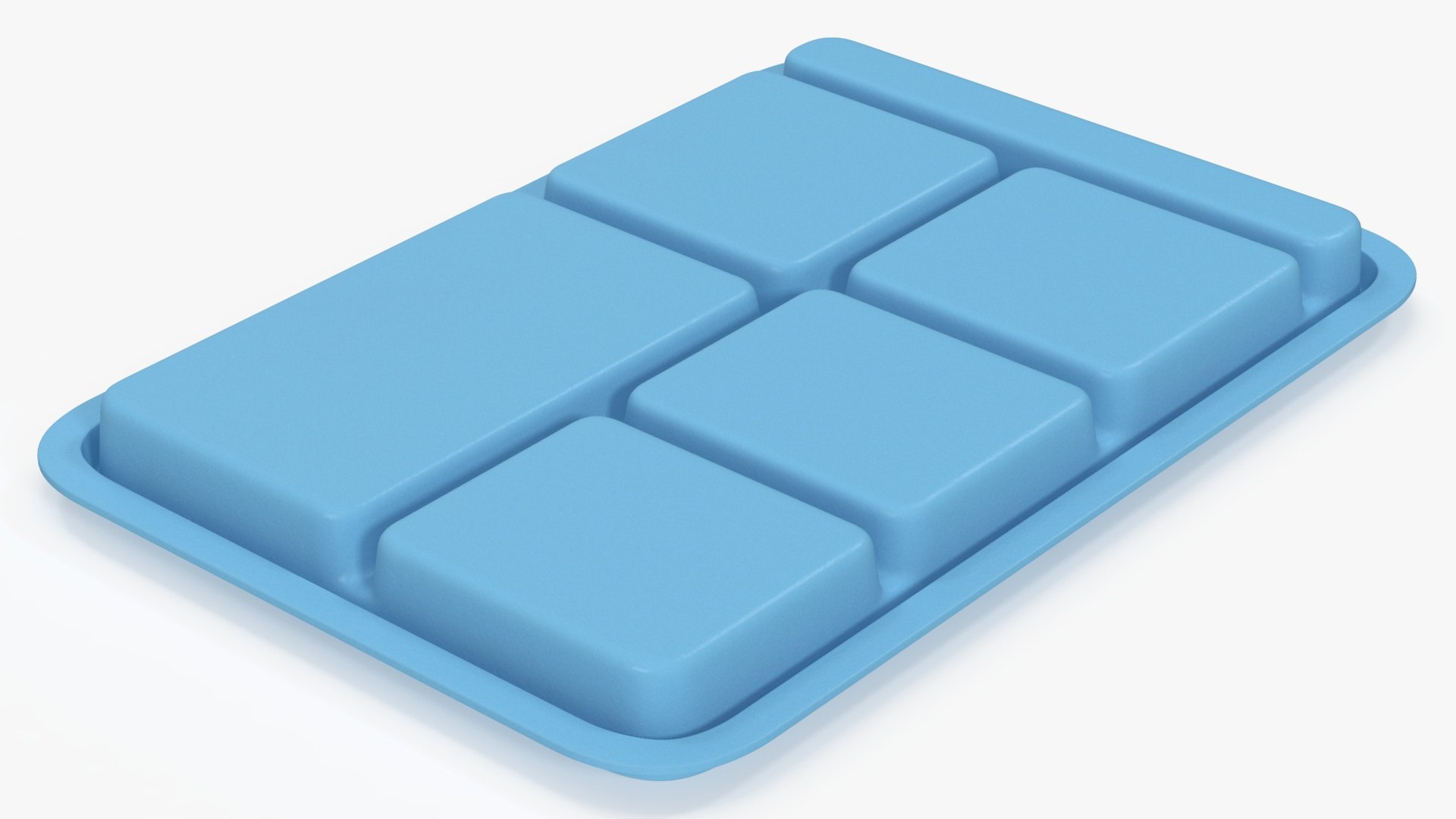 Compartment Meal Tray Blue 3D - TurboSquid 2208860