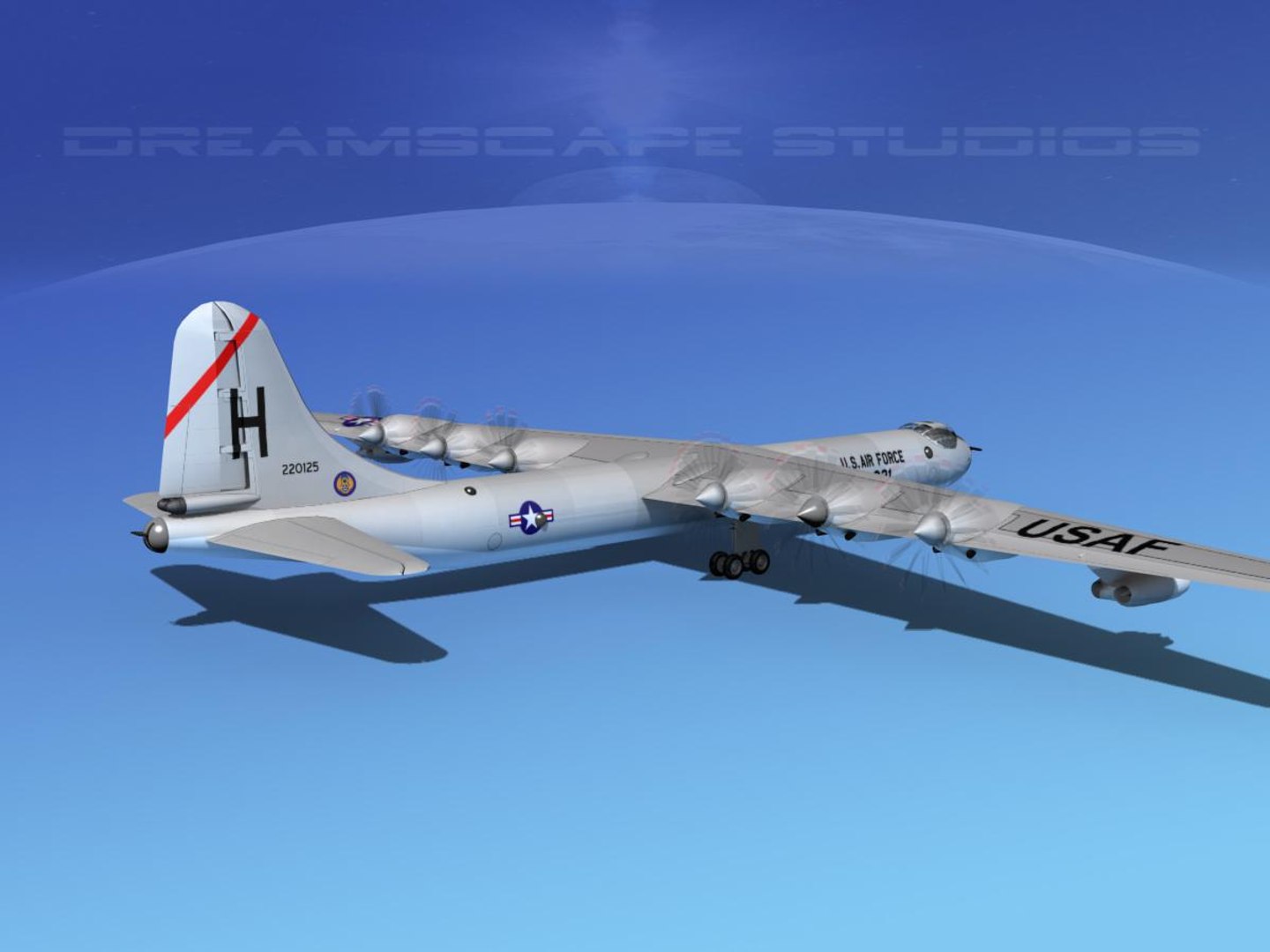 B-36b B-36d Convair B-36 3d Max