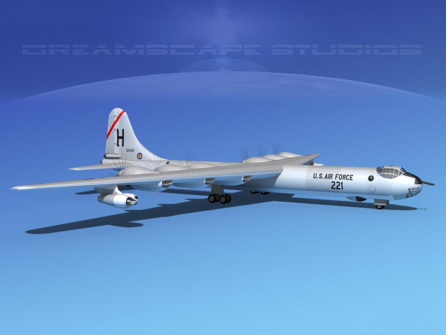 B-36b B-36d Convair B-36 3d Max