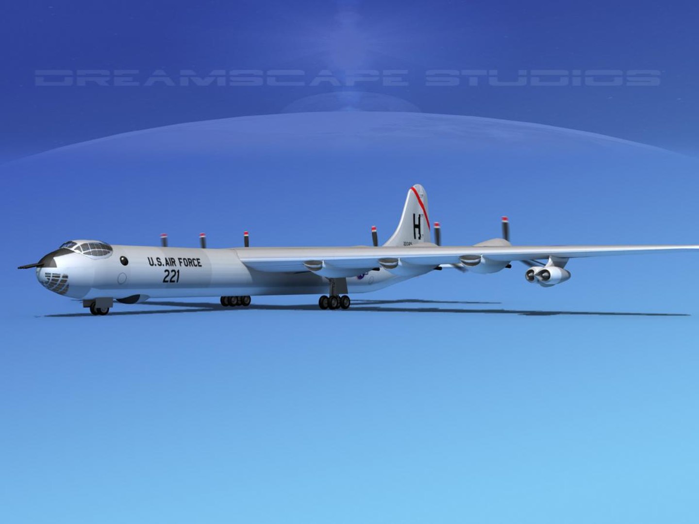 B-36b B-36d Convair B-36 3d Max