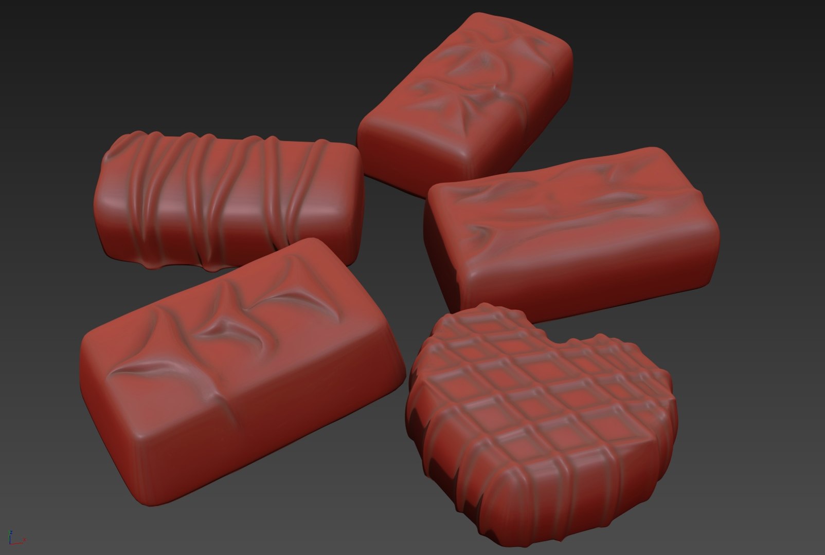 3D chocolate candies - TurboSquid 1533959