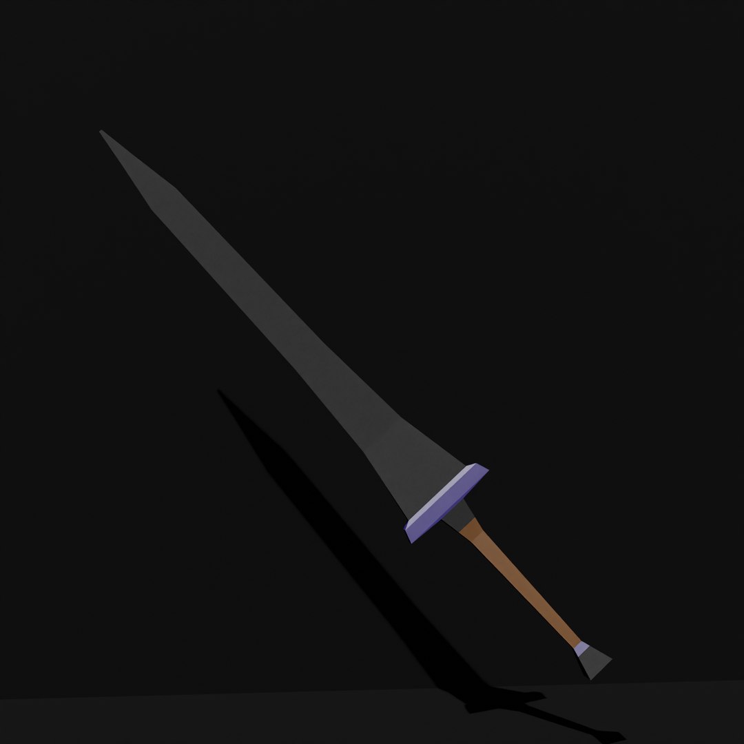 3D Low Poly Large Sword Model - TurboSquid 1961911