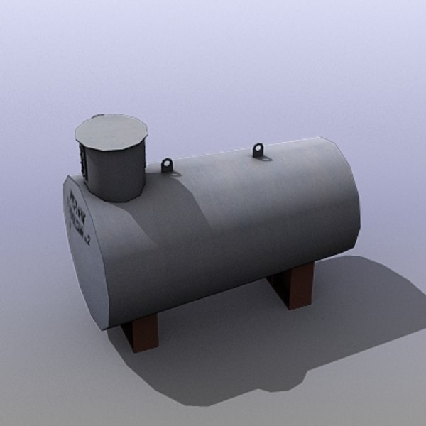 3d low-poly water tank model