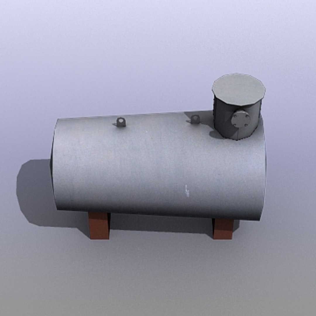 3d low-poly water tank model