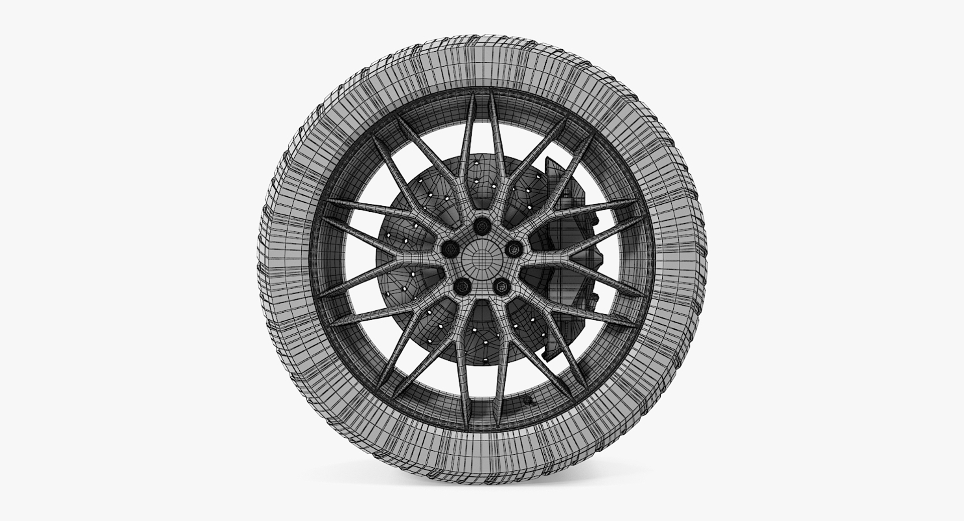 Crest dark disk car wheel 3D model - TurboSquid 1151368