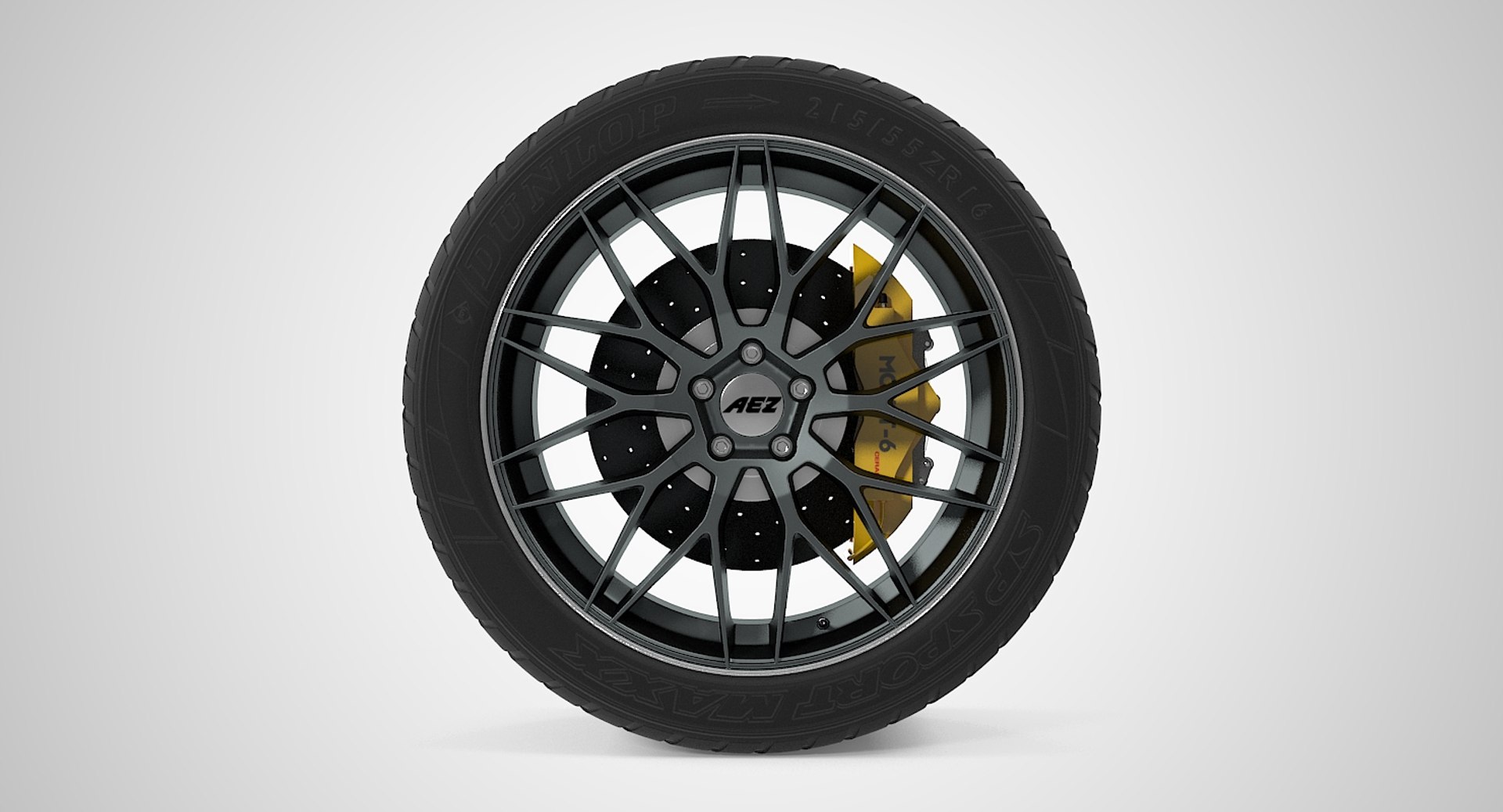 Crest dark disk car wheel 3D model - TurboSquid 1151368