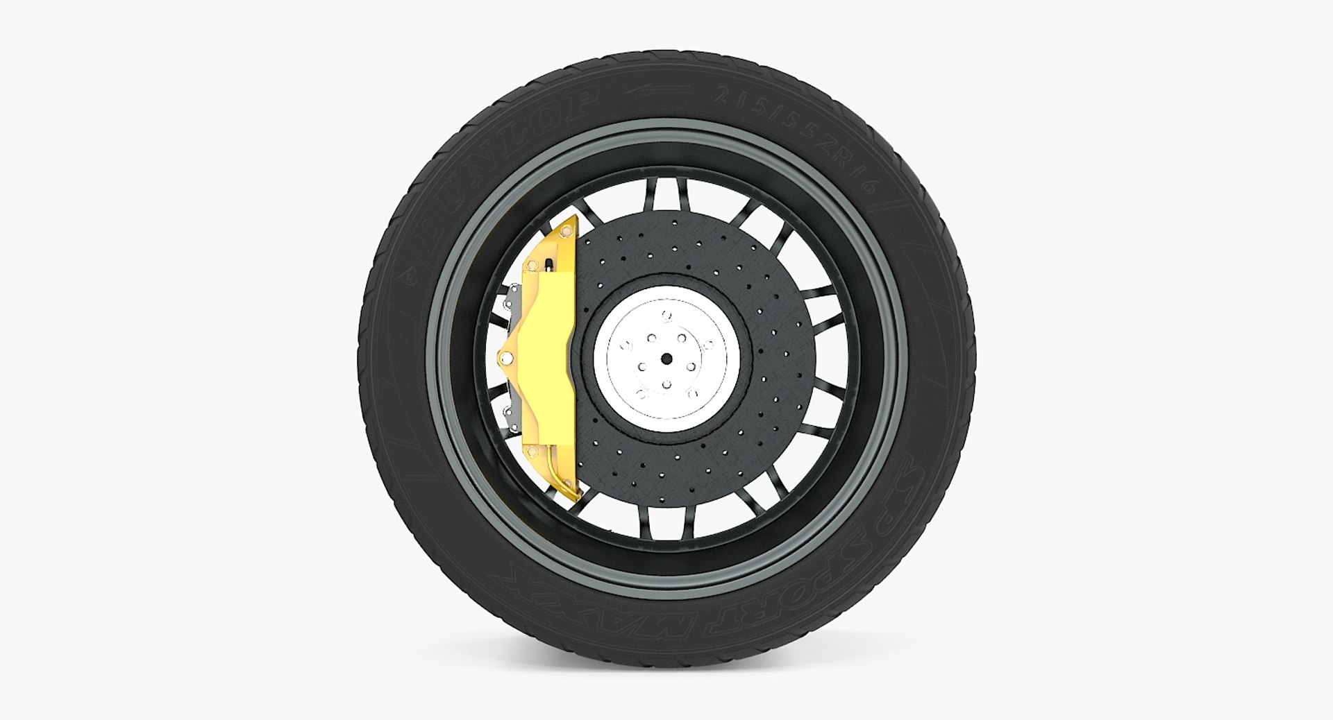 Crest dark disk car wheel 3D model - TurboSquid 1151368