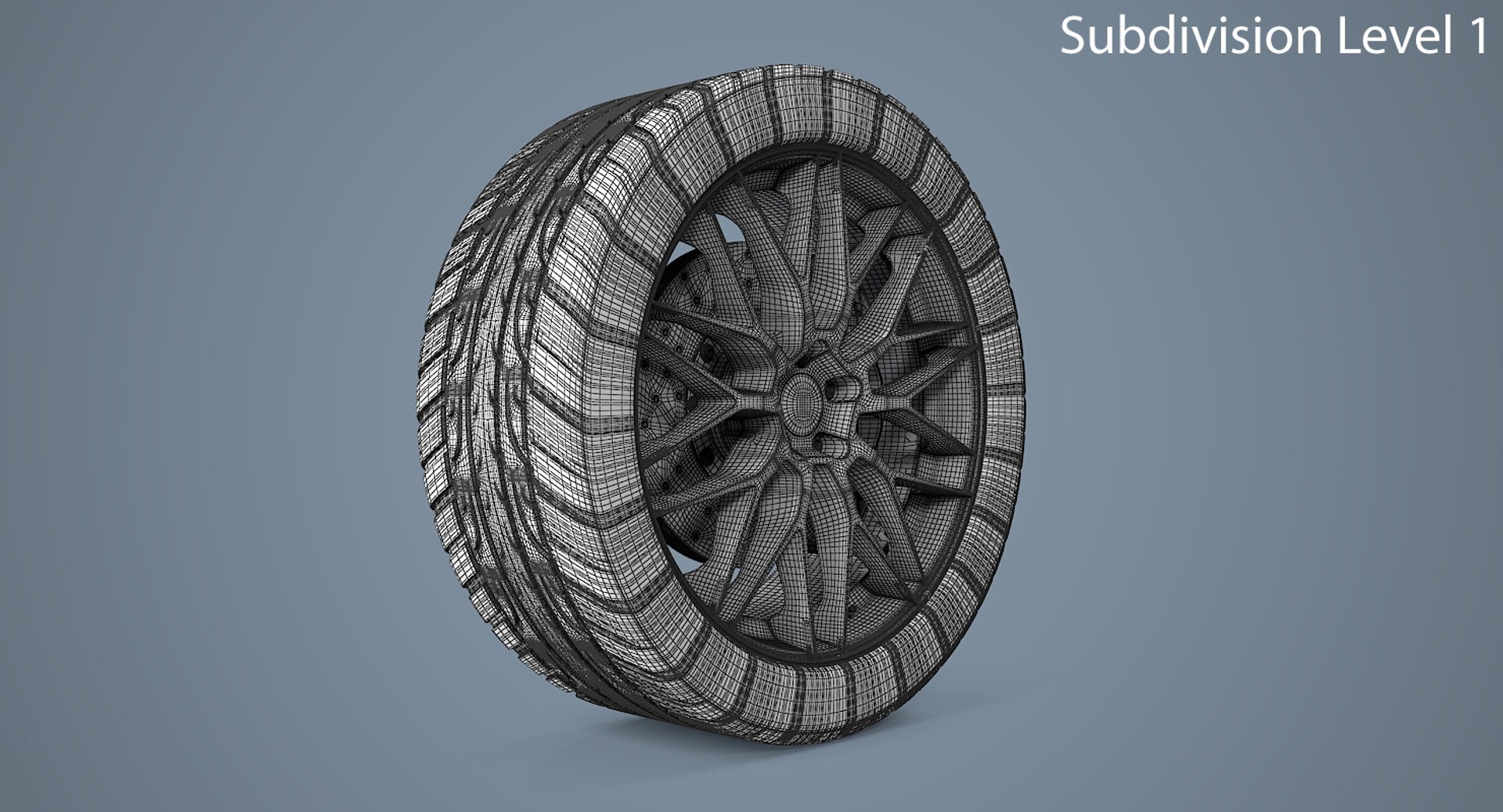 Crest dark disk car wheel 3D model - TurboSquid 1151368